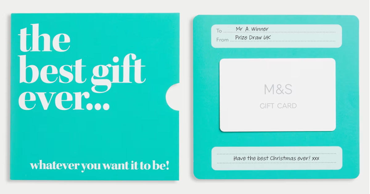 Win a £150 Marks & Spencer Gift Card | Prize Draw UK